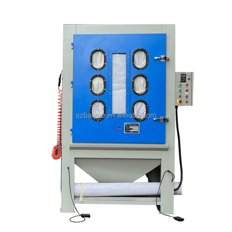 Vertical Conveying Manual Sandblasting Machine For Steel Plates